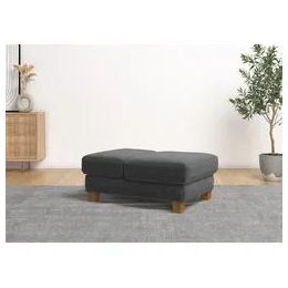 Polsterhocker Home Affaire "Dundee", grau (anthrazit), B:75cm H:46cm T:109cm, Flachgewebe 100% Polyester, Hocker, Polsterhocker, mit Klappfunktion - wie ein Sessel nutzbar