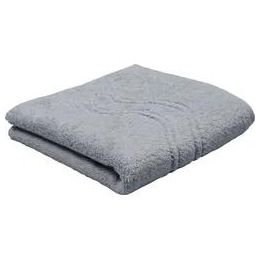 Duschtuch Ross "Cashmere feeling", grau (silbergrau), B:75cm L:140cm, Frottier, Baumwolle, Handt&uuml;cher, 100% Baumwolle, mit Wellen-Bord&uuml;re, gro&szlig;e Farbauswahl