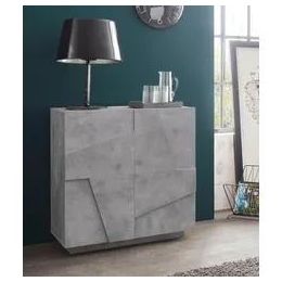 Sideboard Home Affaire "PING", silber (silber beton matt), B:81cm H:86cm T:44cm, Sideboards, Sideboard, Breite 80 cm