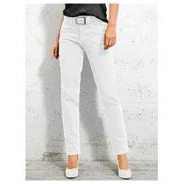 5-Pocket-Jeans Inspirationen, Damen, Gr. 36, Normalgr&ouml;&szlig;en, wei&szlig;, 98% Baumwolle, 2% Elasthan, unifarben, lang, Jeans 5-Pocket-Jeans, Topseller