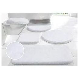 Guido Maria Kretschmer Home & Living Badematte OTTO HOME "Micro exclusiv, Badvorleger, Badezimmer Teppich" Gr. 5, wei&szlig;, H:55mm, Polyester, Badematten, Badematte, Badteppich, Badematten auch als 3 teiliges Set & rund erh&auml;ltlich