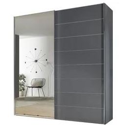 Schwebet&uuml;renschrank STAUD "Sonate Como mit Spiegel, Made in Germany", vulkanglas, B:188cm H:222cm T:68cm, Holzwerkstoff, Schr&auml;nke, Schwebet&uuml;renschrank, Mit vier verschiedenen Ausstattungsvarianten