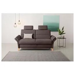3-Sitzer Home Affaire "Westerland", braun (espresso), B:186cm H:90cm T:89cm, 98% Polyester 2% Polyamid, Sofas, Federkern-Polsterung. wahlweise mit Armlehnfunktion