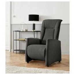 Sit & More TV-Sessel SIT & MORE "Melissa", grau (anthrazit), B:71cm H:113cm T:85cm, 100% Polyester, Sessel, wahlweise elektrisch oder manuell verstellbar, optional Aufstehhilfe