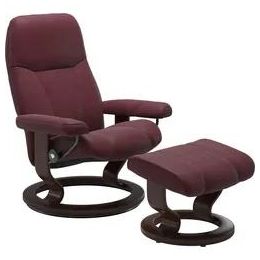 Relaxsessel stressless "Consul", rot (bordeaux batick), B:72cm H:94cm T:70cm, Leder BATICK: BATICK ist ein leicht korrigiertes, durchgef&auml;rbtes und genarbtes M&ouml;belleder, bei dem die meisten Unebenheiten und Spuren in der Regel entfernt wurden.;Leder PALOMA: PALOMA ist ein durchgef&auml;rbtes Semianilin-M&ouml;belleder mit nat&uuml;rlicher Narbung.;ROHLEDER Stoff Q2 FARON: Ein fester zuverl&auml;ssiger Boucl&eacute; mit einem