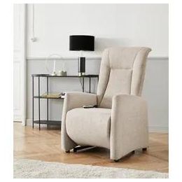 Sit & More TV-Sessel SIT & MORE "Melissa", beige (linen), B:71cm, 100% Polyester, Sessel, wahlweise elektrisch oder manuell verstellbar, optional Aufstehhilfe