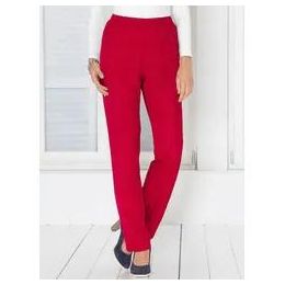 Dehnbund-Hose Classic Basics, Damen, Gr. 25, Kurzgr&ouml;&szlig;en, rot, 100% Polyester, unifarben, lang, Hosen