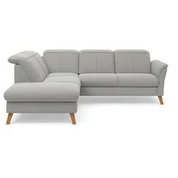 Sit & More Ecksofa SIT & MORE "Romero L-Form", silber, B:250cm H:91cm T:220cm, 90% Polyester 10%Polyamid, Sofas, Ecksofa, wahlweise mit oder ohne TV-Funktion, Bettfunktion, Bettkasten