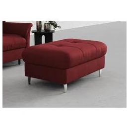 Sit & More Hocker SIT & MORE "Marano", rot (bordeaux), B:102cm H:43cm T:67cm, 100% Polyester, Hocker, Hocker, mit Stauraum
