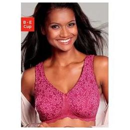 Entlastungs-BH Nuance, Damen, Gr. 80, Cup C, lila (pflaume, beere), Spitze, Obermaterial: 85% Baumwolle, 10% Polyamid, 5% Elasthan, BHs Entlastungs-BH, ohne B&uuml;gel aus Baumwolle &ndash; auch ideal f&uuml;r gro&szlig;e Gr&ouml;&szlig;en, Topseller
