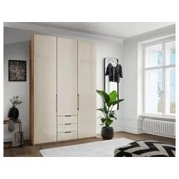 Kleiderschrank Wiemann "Monaco", braun (bianco, eiche, nachbildung, glas champagner), B:148,5cm H:236cm T:58cm, Floatglas, Holzwerkstoff, Schr&auml;nke, Kleiderschrank, mit Glasfront sowie hochwertigen Beschl&auml;gen inkl. D&auml;mpfung