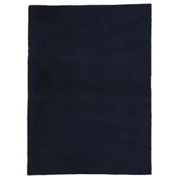 Hochflor-Teppich CarpetFine "Silky, auch als L&auml;ufer erh&auml;ltlich", blau, B:140cm H:20mm L:200cm, Mikropolyester, Teppiche, Shaggy, Langflor, uni, besonders weich, Handarbeit
