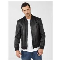 Blouson JCC "6010092-2", Herren, Gr. M, schwarz, Obermaterial: 100% Leder Lamm; Futter 100% Baumwolle; &Auml;rmelfutter: 100% Polyester, Jacken Blouson