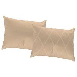 Dekokissen ADAM "Casket Valdelana Light", beige (beige, gemustert), B:60cm L:40cm, Baumwolle, Dekokissen_Sitzkissen_Kissenh&uuml;llen, mit Rautenmuster, Wendekissenh&uuml;lle ohne F&uuml;llung, 1 St&uuml;ck