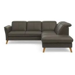 Sit & More Ecksofa SIT & MORE "Romero L-Form", grau (anthrazit), B:250cm H:91cm T:220cm, 100% Polyester, Sofas, Ecksofa, wahlweise mit oder ohne TV-Funktion, Bettfunktion, Bettkasten