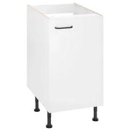 Sp&uuml;lenschrank Optifit "Elga", wei&szlig; (wei&szlig;, wei&szlig;), B:45cm H:87cm T:58,4cm, Holzwerkstoff, Schr&auml;nke, Sp&uuml;lenschrank, mit Soft-Close-Funktion, h&ouml;henverstellbaren F&uuml;&szlig;en, Breite 45 cm