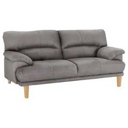 3-Sitzer Trendmanufaktur "Cecilia, Sofa in italienischem Design", silber, B:200cm H:87cm T:90cm, Sofas, mit tollem Sitzkomfort, extrabequeme Armlehnen, Holzf&uuml;&szlig;e