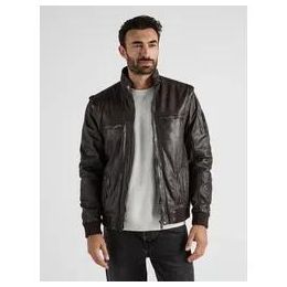Lederjacke JCC "3102166", Herren, Gr. 52, braun, Obermaterial: 100% Lammleder; Lining 50% Polyester, 50% Baumwolle; &Auml;rmelfutter: 100% Polyester; Strick: 100% Baumwolle, Jacken