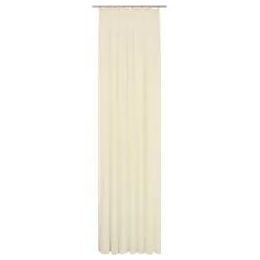 Vorhang WIRTH "LORCA" Gr. 5, beige (creme), B:132cm H:255cm, Obermaterial: 66% Polyester, 34% Baumwolle, Gardinen