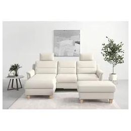 Sit & More Ecksofa SIT & MORE "Far&ouml; L-Form", beige (creme), B:234cm H:90cm T:168cm, Sofas, Ecksofa, inklusive Federkern, wahlweise mit Bettfunktion und Bettkasten