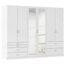 Kleiderschrank Rauch "Kleiderschrank Schrank Garderobe W&auml;scheschrank WILDBERG", wei&szlig; (alpinwei&szlig;), B:271cm H:210cm T:54cm, Holzwerkstoff, Schr&auml;nke, Kleiderschrank, mit 6 Schubladen, obere Schublade mit Holz-Einteilung MADE IN GERMANY