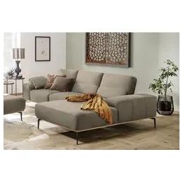 Ecksofa W.Schillig "run, Designsofa mit tollem Sitzkomfort, bequem, L-Form", beige (ecru w82), B:299cm H:88cm T:178cm, Longlife Xtra-Leder Z73: Naturwalkleder der Luxusklasse aus den erlesensten Rohh&auml;uten. Hautst&auml;rke 1, 1 &ndash; 1, 3 mm;ROHLEDER Jacquard-Flachgewebe Q2 W60 (63% Polyester, 37% Polyacryl);ROHLEDER Chenille-Flachgewebe Q2 W77 (68% Polyacryl, 32% Polyester);Stoff S37 (100% Polyester), Sofa