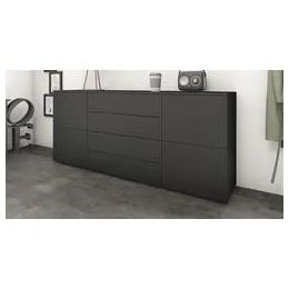 borchardt M&ouml;bel Sideboard BORCHARDT M&Ouml;BEL "Rova, Kommode Breite 166 cm", schwarz (schwarz matt), B:166cm H:72cm T:35cm, Holzwerkstoff, Sideboards, Sideboard, Breite 166 cm