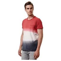 T-Shirt Rusty Neal, Herren, Gr. XXL, rot (rot, mehrfarbig), 100% Baumwolle, gestreift, mehrfarbig, normal, Rundhals, Shirts T-Shirt, in toller Used-Optik