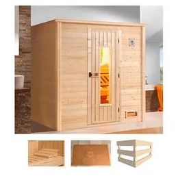 Sauna Weka "Bergen 1", beige (natur), ohne Ofen, (ohne Ofen), Saunen, ohne Ofen