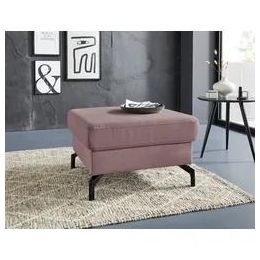 Sit & More Hocker SIT & MORE "Percy", lila (flieder), B:72cm H:46cm T:72cm, Hocker, Polsterhocker, Fu&szlig;h&ouml;he 15cm, wahlweise mit unterschiedlichen Fu&szlig;farben