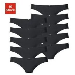 H.I.S. String H.I.S, Damen, Gr. 42, schwarz, Obermaterial: 95% Baumwolle, 5% Elasthan, unifarben, k&ouml;rpernah, Unterhosen String, aus elastischer Baumwoll-Qualit&auml;t