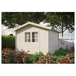 Gartenhaus Kiehn-Holz "Mellenberg 4", beige (naturbelassen), Fu&szlig;boden im Gartenhaus, Dachfolie, Holzwerkstoff, Gartenh&auml;user, Gartenhaus