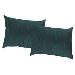 Dekokissen WIRTH "Sepino" Gr. 2, blau (blau, gemustert), B:50cm L:50cm, Baumwolle, Polyester, Dekokissen_Sitzkissen_Kissenh&uuml;llen, Kissenh&uuml;lle ohne F&uuml;llung, 2 St&uuml;ck