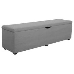 Hockerbank Home Affaire "Standard", grau, B:160cm H:42cm T:40cm, Struktur fein (100% Polyester) f&uuml;r Bett &raquo;Classico&laquo;, &raquo;Piazza&laquo;, &raquo;Premium&laquo; und &raquo;Vega&laquo;;Struktur (100% Polyester) f&uuml;r Bett &raquo;Crato&laquo; und &raquo;Lucina&laquo;;Struktur (60% Baumwolle, 40% Leinen) f&uuml;r Bett &raquo;Kiss&laquo;;Kunstleder f&uuml;r Bett &raquo;Natura&laquo;;Struktur (100% Polyester) f&uuml;r Bett &raquo;Nordica&laquo;, Hocker, Breite 120cm oder 160cm, auch als Garderobenbank oder Bettba