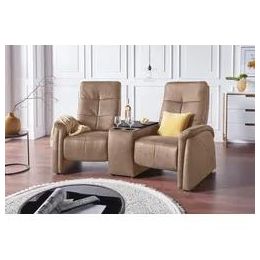 2-Sitzer exxpo - SOFA FASHION "Tivoli, Kinosofa mit Relaxfunktion, mit Ablagetisch und Stauraum", beige (sahara), B:207cm H:109cm T:152cm, Sofas, bequem und komfortabel