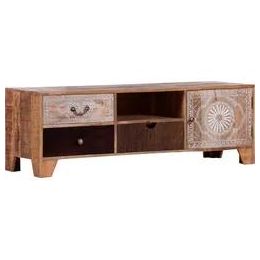 Lowboard GUTMANN FACTORY "Puno", bunt (natur, bunt), B:150cm H:50cm T:49cm, Massivholz, Sideboards, Lowboard, Kommode aus massives Altholz Mango, Breite 150 cm