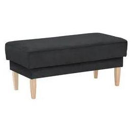 Hockerbank Home Affaire "Scalea", blau (denim, buche), B:110cm H:51cm T:55cm, Hocker