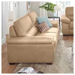 3-Sitzer Calia italia "Gaia, Sofa im edlen Design und mit erstklassigem Sitzkomfort", beige (trufa), B:210cm H:92cm T:97cm, Luxus-Microfaser Ginevra (100% Polyester), Sofas, aus pflegeleichtem Luxus-Microfaser Ginevra Hydro Care