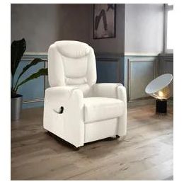 Sit & More TV-Sessel SIT & MORE "Morten", beige (creme), B:76cm H:111cm T:78cm, Luxus-Kunstleder;NaturLEDER (echtes Rindsleder);Luxus-Microfaser (100% Polyester), Sessel, in Gr&ouml;&szlig;e S, wahlweise mit Motor und Aufstehhilfe