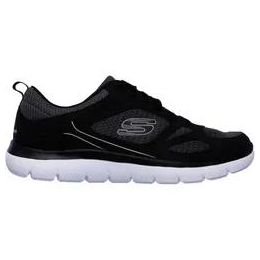 Sneaker Skechers "Summits-South Rim", Herren, Gr. 41, schwarz (schwarz, grau), Leder, Textil, Schuhe Sneaker, Freizeitschuh, Halbschuh, Schn&uuml;rschuh im modernen Materialmix