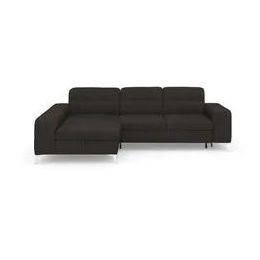 Sit & More Ecksofa SIT & MORE "Baviene L-Form", braun (espresso), B:286cm H:92cm T:176cm, Sofas, Ecksofa, inklusive Sitztiefenverstellung und Federkern, wahlweise Bettfunktion