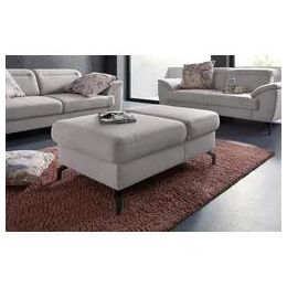 Sit & More Hocker SIT & MORE "Percy", grau, B:114cm H:46cm T:71cm, Hocker, Polsterhocker Sitzhocker, Fu&szlig;h&ouml;he 15cm, mit Klappfunktion, wahlweise in 2 Fu&szlig;farben