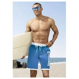 Boardshorts Lonsdale "CLENNELL", Herren, Gr. 3XL, N-Gr, blau (hellblau), Obermaterial: 100% Polyester. Futter: 100% Polyester, bequem, Hosen, Badeshorts, Innenhose aus Mesh