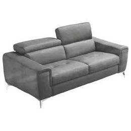 2,5-Sitzer Egoitaliano "Francine, Designsofa, Loungesofa, Breite 213 cm, Fu&szlig;farbe chrom", beige (safari), B:213cm H:100cm T:106cm, Leder &raquo;BULL&laquo; (echtes Rindsleder). Geschliffenes, pigmentiertes und behandeltes Rindsleder mit einer Dicke von 1, 3-1, 5 mm. Dieses Leder zeigt eine ziemlich weiche Hand mit einem halb undurchsichtigen Aussehen. Es handelt sich um ein gesch&uuml;tztes Leder. Eine leichte Dec