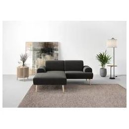 Ecksofa Home Affaire "Swift Scandic Design, komfortabler Federkern, Breite 192cm, L-Form", grau (anthrazit), B:192cm H:83cm T:176cm, 100% Polyester, Sofas, Ecksofa, Federkern-Polsterung, B/T/H: 192/83/176 cm