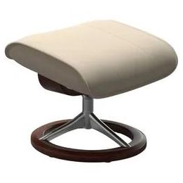 Fu&szlig;hocker stressless "Admiral", beige (cream batick), B:55cm H:41cm T:39cm, Leder BATICK: BATICK ist ein leicht korrigiertes, durchgef&auml;rbtes und genarbtes M&ouml;belleder, bei dem die meisten Unebenheiten und Spuren in der Regel entfernt wurden., Hocker, Fu&szlig;hocker, mit Signature Base, Gestell Braun