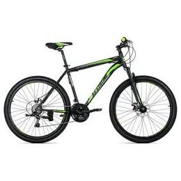KS-Cycling Mountainbike KS CYCLING "Catappa" Gr. 50, schwarz (schwarz, schwarz), Fahrr&auml;der, 50cm, 26 Zoll (66,04cm), f&uuml;r Damen und Herren, Kettenschaltung