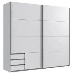 Schwebet&uuml;renschrank wimex "Emden", wei&szlig;, B:225cm H:210cm T:64cm, Holzwerkstoff, Schr&auml;nke, Schwebet&uuml;renschrank, Mit Au&szlig;enschubk&auml;sten