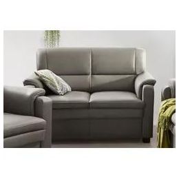 Sit & More 2-Sitzer SIT & MORE "Pisa", grau (elefant), B:133cm H:89cm T:90cm, Luxus-Microfaser (90% Polyester, 10% Polyamid);Struktur (100% Polyester);Luxus-Microfaser ALTARA NUBUCK (100% Polyester), Sofas, mit Federkern