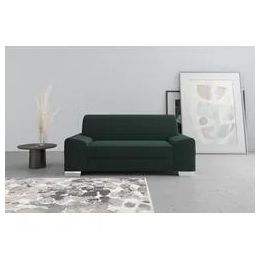 2-Sitzer DOMO collection "Anzio in kubischer Formensprache, flache Armlehnen, Breite 184cm", gr&uuml;n, B:184cm H:85cm T:93cm, Sofas, wahlweise mit Federkern
